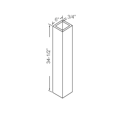 Plain square post - Valley Cabinet Supply